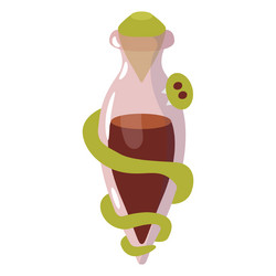 Magical potion and snake Royalty Free Vector Image