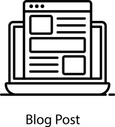 Blog post Royalty Free Vector Image - VectorStock