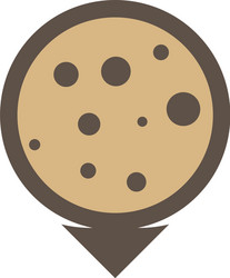 Cookies point logo design template icon symbol Vector Image