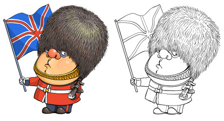 Funny cartoon character briton Royalty Free Vector Image