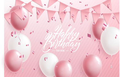 Happy birthday greeting or invitation card Vector Image