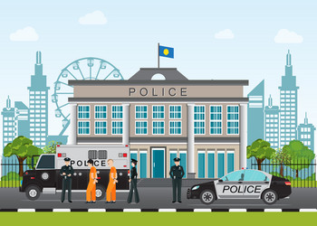 Police Station Cartoon Vector Images (over 1,000)