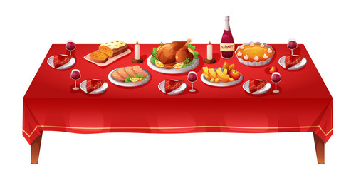 Feast Table Clipart