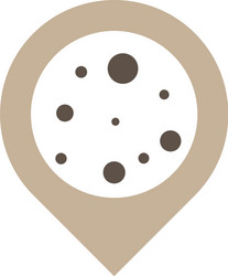 Cookies point logo design template icon symbol Vector Image