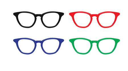 Different color glasses frames Royalty Free Vector Image