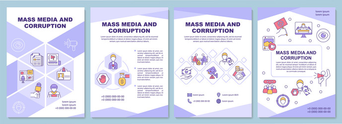 Mass media - poster brochure cover template Vector Image