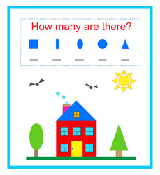 Math activity for children how many Royalty Free Vector