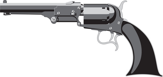 Revolver pistol vintage colt Royalty Free Vector Image