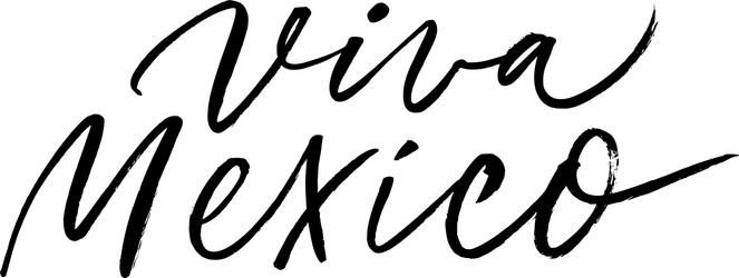 Mexico hand lettering calligraphy Royalty Free Vector Image