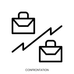 Confrontation icon line art style design isolated Vector Image