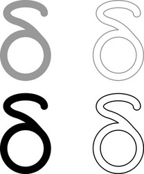 Delta greek symbol small letter lowercase font Vector Image
