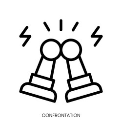 Confrontation icon line art style design isolated Vector Image