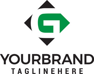 Negative space letter g logo icon design Vector Image