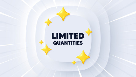 Limited quantities symbol special offer sign Vector Image