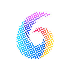 Number gradient colorful design Royalty Free Vector Image