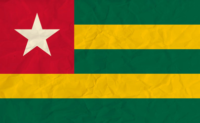Flag of togo national symbol in official colors Vector Image