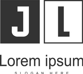 Initial jl logo template with modern frame Vector Image