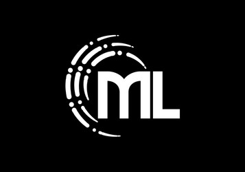 Initial monogram letter m l logo design template Vector Image
