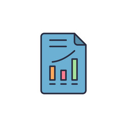 Document with graph chart Royalty Free Vector Image