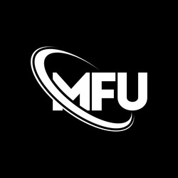Mfu logo letter design Royalty Free Vector Image