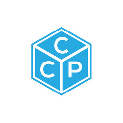 Ccp letter logo design on black background Vector Image