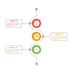 Infographic diagram of the process 3 steps Vector Image
