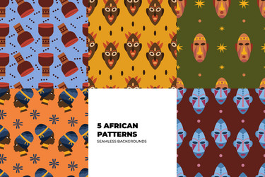 African pattern set Royalty Free Vector Image - VectorStock