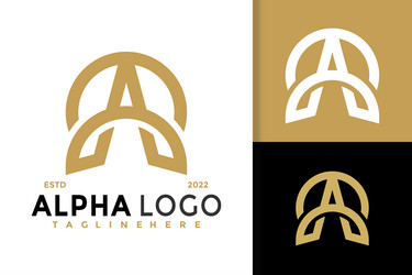 Alpha omega logo design brand identity logos Vector Image