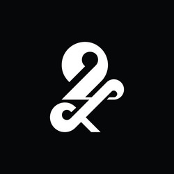 Number six or 6 colorful logo design Royalty Free Vector