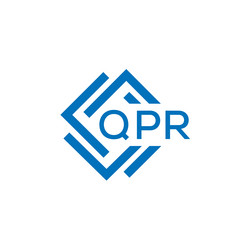 Qpr letter logo design on white background Vector Image