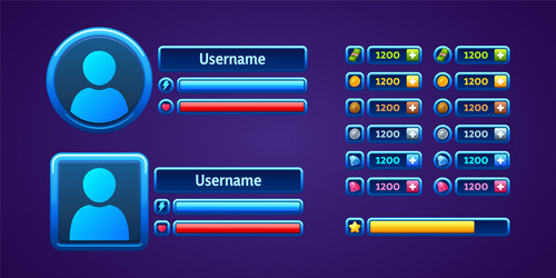 Profile Avatar Ui Element Template Royalty Free Vector Image