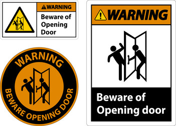 Beware of Opening Door Icon Vector Images (57)