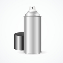 Aluminium spray can template blank Royalty Free Vector Image