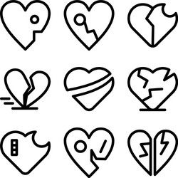 Broken icon or logo isolated sign symbol Vector Image