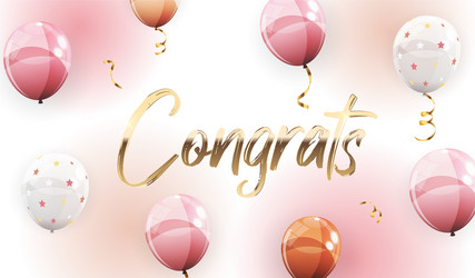 Congratulations abstract design template Vector Image