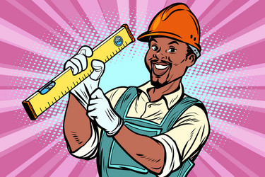 Construction african american worker Royalty Free Vector