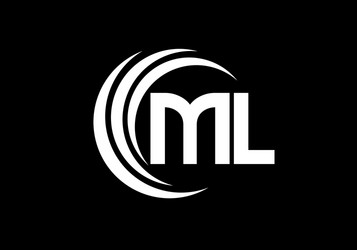 Initial monogram letter m l logo design template Vector Image