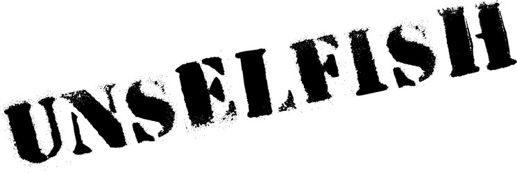 Unselfish rubber stamp Royalty Free Vector Image