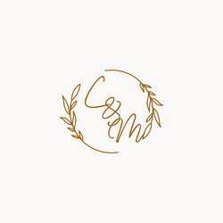 Cm initial wedding monogram logo Royalty Free Vector Image
