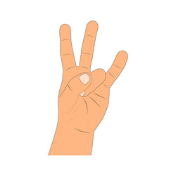 Drawing cartoon human arm isolated on white Vector Image