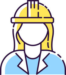 Lazy worker rgb color icon Royalty Free Vector Image