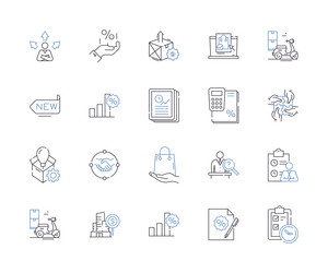 Future outline icons collection futurity foresee Vector Image