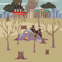 Man-made disasters orthogonal infographics Vector Image