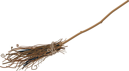 Old broom Royalty Free Vector Image - VectorStock