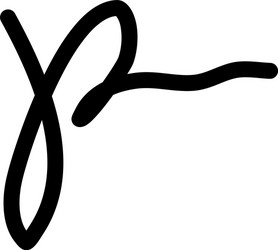 Letter signature logo Royalty Free Vector Image