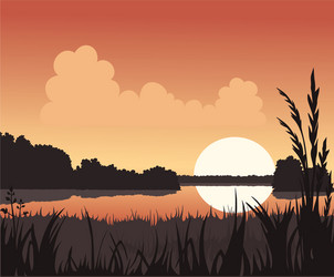 Lake Sunset Vector Images (over 12,000)