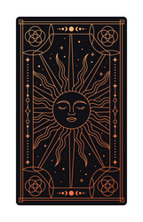 Beautiful symbolic blue magical tarot card Vector Image