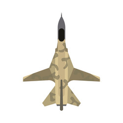 Attack aircraft top view green icon aviation Vector Image
