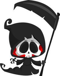 Half face halloween skull symbol design Royalty Free Vector