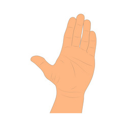 Drawing cartoon human arm isolated on white Vector Image